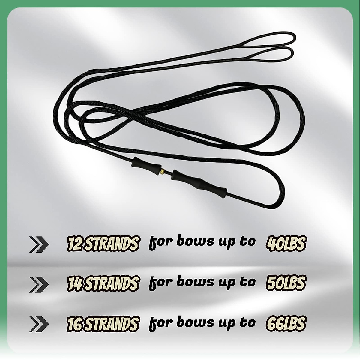 DEERACE Traditional Recurve Bow String and Bowstring Finger Savers Set, Dacron Bow String with Finger Guards (AMO 58” (Actual Length 54”), 16 Strands (Recommended for up to 65 lbs))