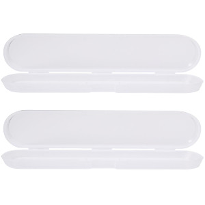 2Pcs Thermometer Case Plastic Digital Thermometer Storage Box Thermometer Containers for Adult 14.5x3x1.5cm (Transparent Color)