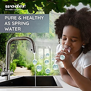 Woder WD-4K-ADV-DC High Capacity USA Under Sink Water Filter w Direct Connect Fittings to Main Water Faucet - WQA Certified 4,000G. Removes Chlorine, Lead, Heavy Metals, Contaminants. Keeps Minerals.
