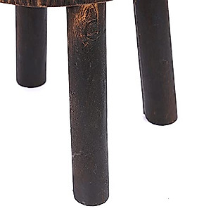 iayokocc Wooden Stool Display Stand, Mini Round Stool Bonsai Holder, Flower Pot Rack, Plant Stand Potted Display Shelf for Office Dining Room Indoor Outdoor Decor