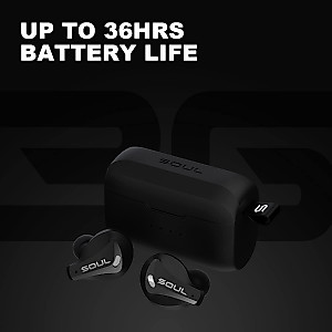 New Soul Emotion PRO Wireless Bluetooth Earbuds - Hybrid Active Noise Cancelling ENC in-Ear Headphones with Wireless Charging Case for Music and Calls - Superior Sound Quality and Comfort - Black