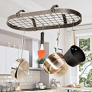 Low Ceiling Oval Hanging Pot Rack