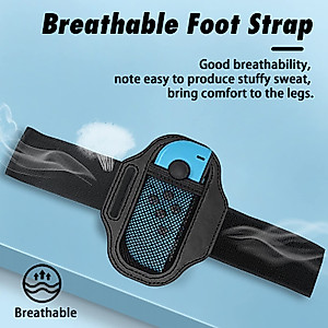 ZWZY Leg Strap Compatible with Switch Sports and Ring Fit Adventure, Adjustbale Elastic Straps for Switch & OLED Model