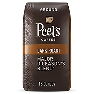Peet's Coffee, Dark Roast Ground Coffee - Major Dickason's Blend 18 Ounce Bag