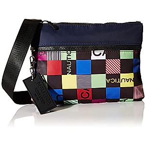 Nautica womens Nautica Pennant Nylon Adjustable Crossbody, Indigo, One Size US
