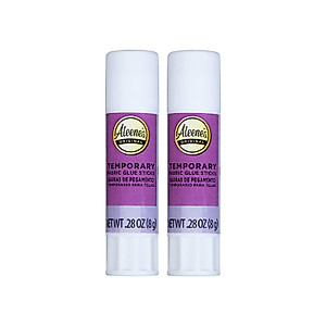 Aleene's Temporary Sticks 2 Pack, Quilting, Sewing Project Glue, Quick Fabric Fixes
