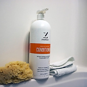 Zealios Swim & Sport Shampoo Moisturizing Formula (32 Oz) & Swim Conditioner (32 Oz), Repairs, Hydrates, Protects, Repairs Swimmers Hair Damaged by Pool Chemicals