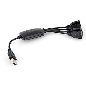 ISO TRADE Flexible Distributor USB 2.0 Hub 4 Port Cable 4 Way to 480 Mbps Adapter 842