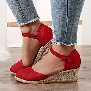 ZHOUXINGB Sneakers for Women, Women Summer Sandals Heels Fashion Sandals Latin Water Sandals Open Toe Shoes Chunky Heel Flip Flops T Strap Shoes for Women Sandals Wedges