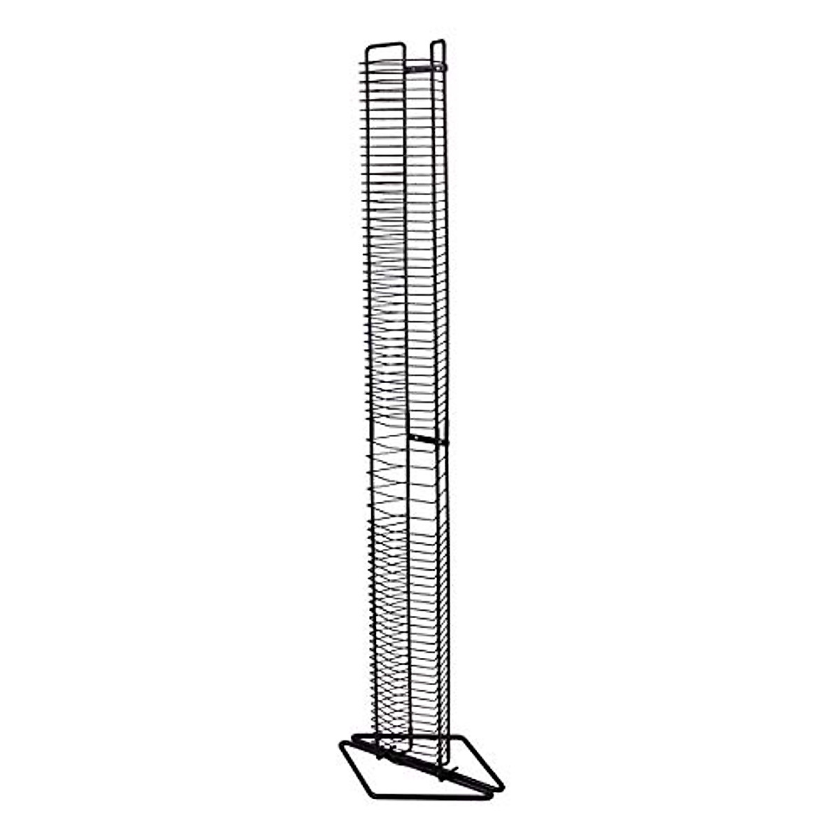 Atlantic Onyx Wire CD Tower - Holds 80 CDs in Matte Black Steel, PN 1248