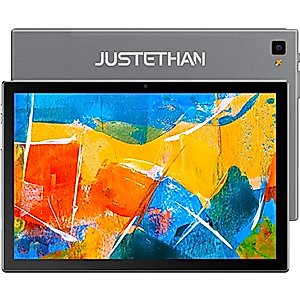 Justethan Android Tablet, Octa-Core Upgrade Google Certificated 5G Wi-Fi 10 inch Tablets, with 2GB RAM, 32GB Storage (128GB Expansion), 13.0MP Camera and Bluetooth 5.0, Latest Model 2023, Gray
