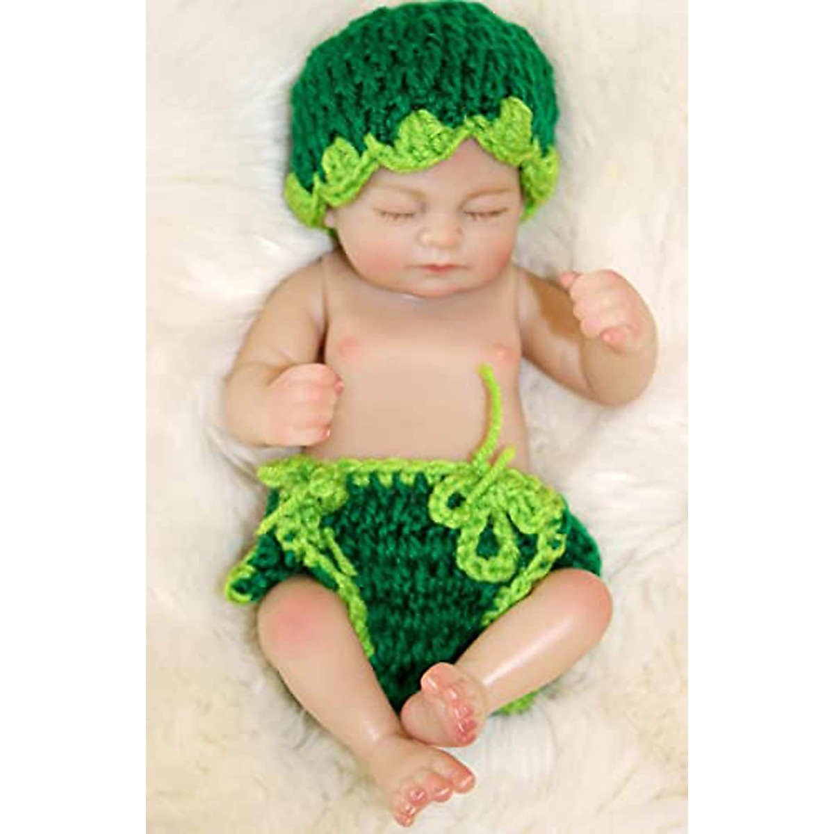 Wamdoll Miniature 10" Alive Beautiful Dreamer Newborn Baby Dolls Silicone Vinyl Full Body Washable for Girl