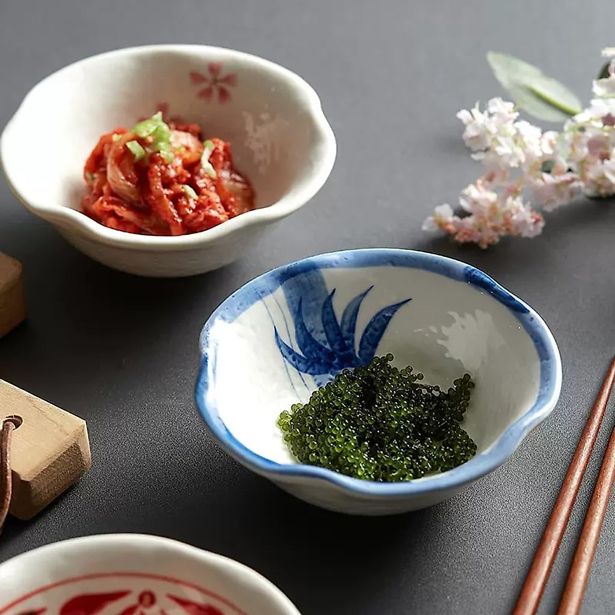 EERINESS Dinner Plates Soup Bowls Dipping Sauce Soy Sauce Vinegar Seasoning Dish Home Ceramic Japanese Dish Dessert Rice Bowl Ice Cream Bowl Ramen Bowl (Color : C, Size : Small)