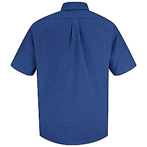 Red Kap mens Executive Oxford Dress Shirt, Short Sleeve Shirt, French Blue, 20 US
