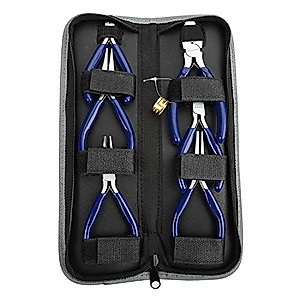 WORKPRO 7-Piece Jewelers Pliers Set, Jewelry Making Tools Kit with Easy Carrying Pouch (Blue)