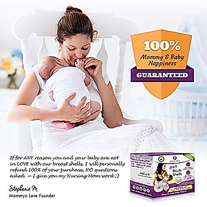 New Model with Plugs! Breast Shell & Milk Catcher for Breastfeeding Relief (2 in 1) Protect Cracked, Sore, Engorged Nipples & Collect Breast Milk Leaks During The Day, While Nursing or Pumping