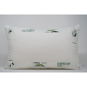 Pointehaven 3 Piece Bedding Duvet Set with Button Closure 250 Thread Count 100% Combed Cotton Green Eucalyptus Printed Duvet Set with Tie-Backs All Season Full/Queen