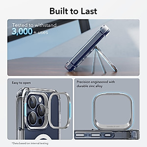 ESR for iPhone 15 Pro Max Case, Full-Body Shockproof MagSafe Case, Exceeds Military-Grade Protection, Magnetic Phone Case for iPhone 15 Pro Max, 2-Part Tough Case with Stand, Armor Series, Clear