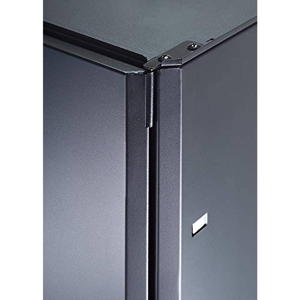 TRINITY 24 Inch Garage Storage Cabinet, 22 Gauge Steel, Wall-Mount, Adjustable Shelf and Reversible Door for Tools, Cleaning Supplies, and More, Black