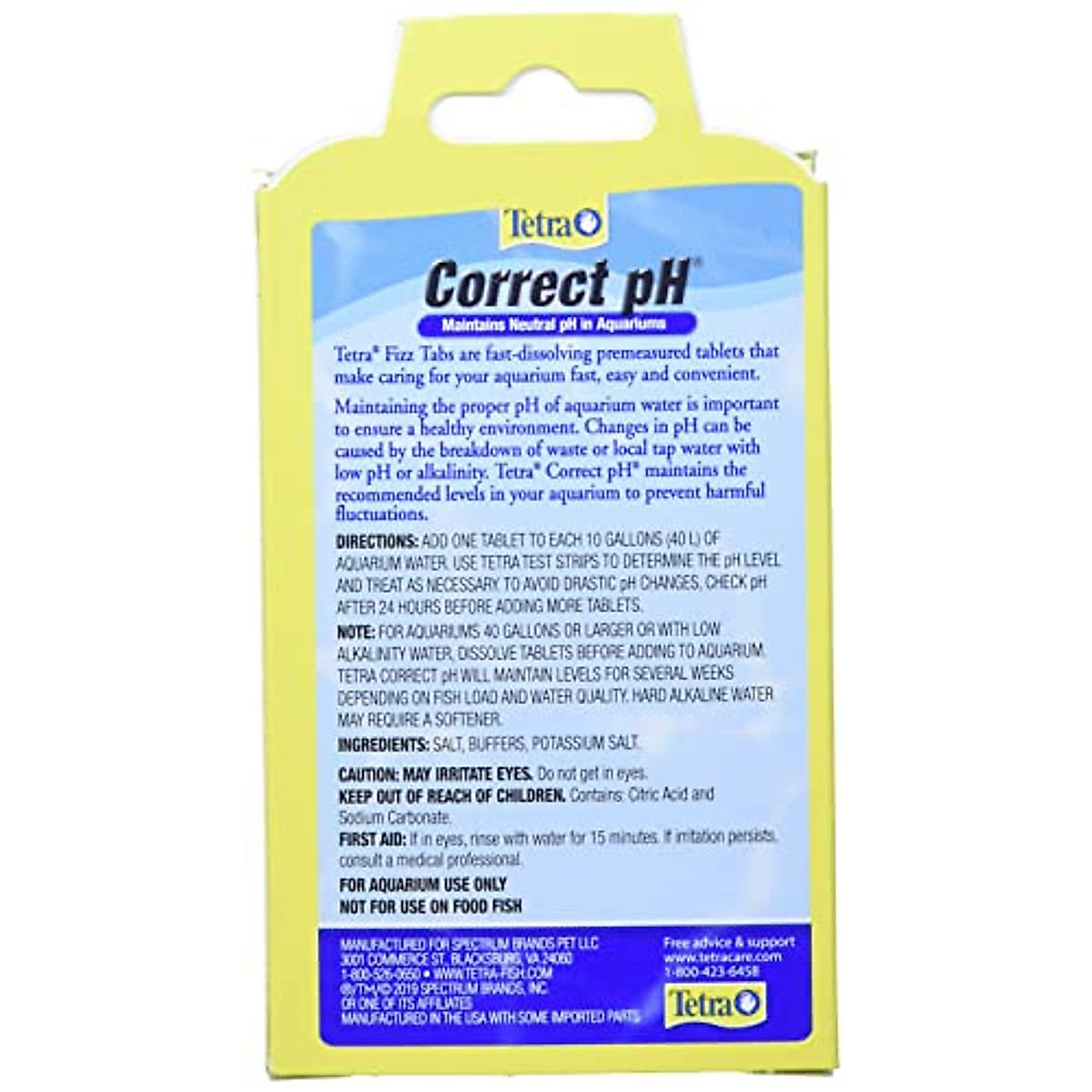 Tetra Correct pH Tablets 8 Count, For aquarium Water