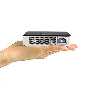 AAXA P300 Neo Mini LED Projector with 2.5 Hour Rechargeable Battery, Onboard Media Player, HDMI/Mini VGA/USB/microSD Inputs, 1080p Support (Renewed)