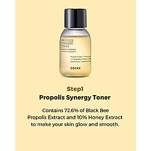 COSRX Honey Glow Kit | Propolis Synergy Toner, Ampoule, Cream | Moisturizing, Hydrating, Nourishing