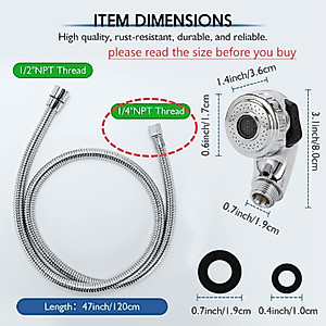 LukLoy Shampoo Bowl Sprayer Hose Replacement, 1/4" Nut Professional Salon Sink Stainless Steel Hose for Sink Shampoo Bed