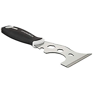 Amazon Basics 14-IN-1 Soft Grip Painters Tool with Hammer End and 2 Driver Bits, 3", one pack, Black