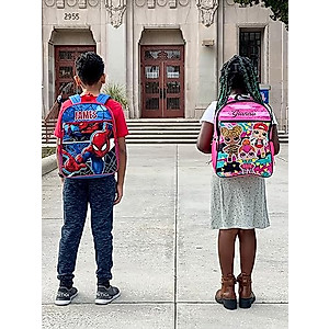 KishKesh Personalization Personalized 16 Inch License School Backpack - Spider-Man