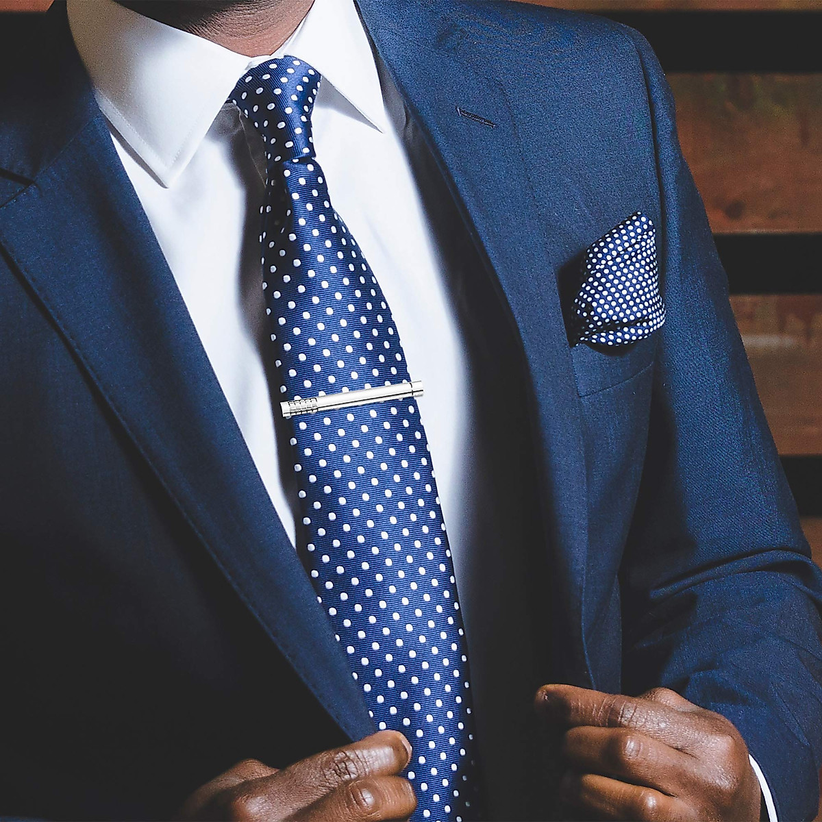 Jstyle 12 Pcs Tie Clips for Men, Classic Tie Bar Clip Set for Regular Ties Necktie Tie Bar Pinch Clips, Wedding Metting Business Tie Pin Clips with Luxury Box Gift