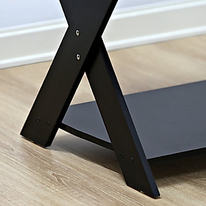 FURINNO Modern Simplistic End Table Set, 2-Pack, Espresso