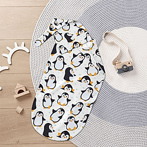 Qwalnely Swaddling Blanket for Baby, Sleeping Sacks, Unisex Baby Stuff with Hat, Penguin