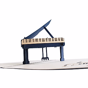 iGifts And Cards Piano Maestro: 3D Pop Up Card for Musicians - 6"x6" Enveloped Melody, Ideal for Recitals & Music Teachers, Notes of Appreciation, Gift for Concert Pianists' Birthday
