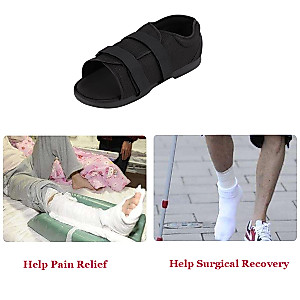 Cast Shoe Foot Fracture Support Surgical Shoe Medical Open Toe Plaster Cast Boot Post Op Shoe Toe Valgus Surgical Fixed Gypsum Shoe Walking Boot for Foot Injuries Stable Ankle Joints Postoperative Recovery Pain Relief
