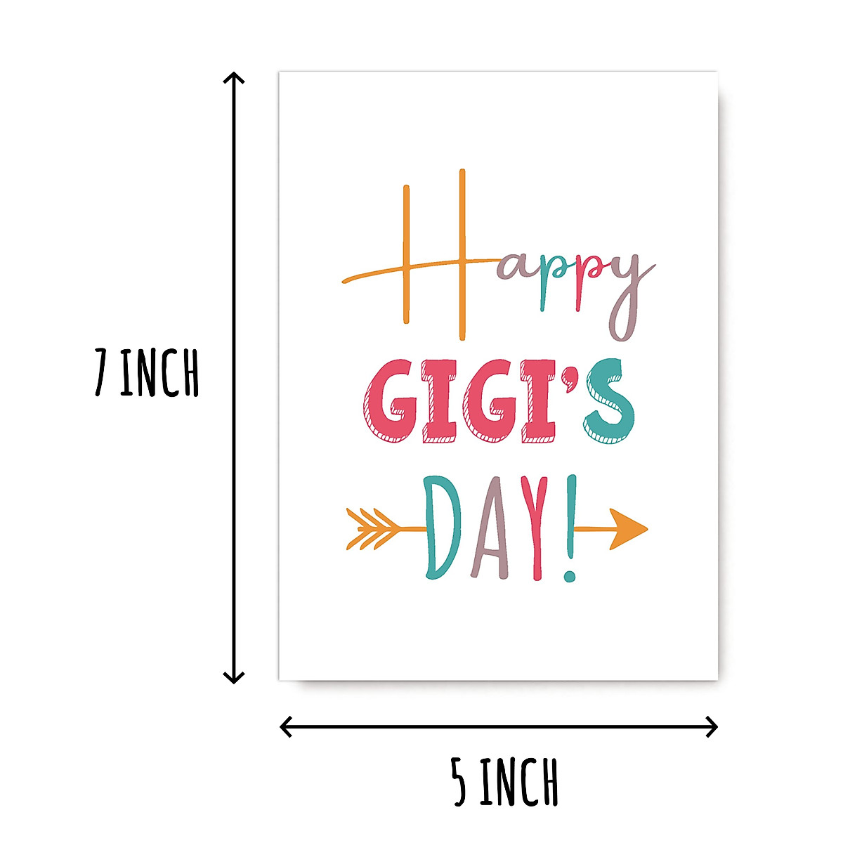 EirlysDesigns Happy Gigi's Day Card. Happy Birthday Card. Mother's Day Card. Card For Gigi. Card For Grandma. Mother's Day Card. Gigi Gift. Gift For Her, 5 x 7 inches