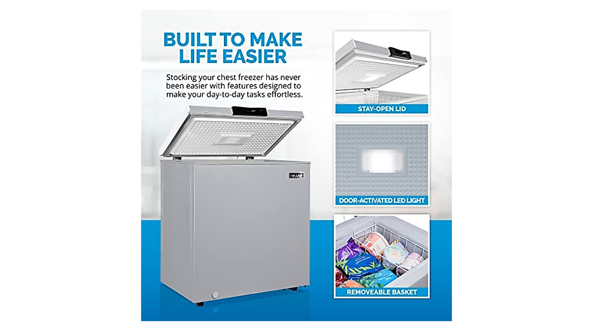 Newair 5 Cu. Ft. Mini Deep Freezer with Digital Control