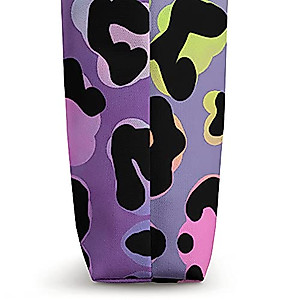 Animal Print in Black & Pink on Purple AEV220 Tote Bag