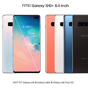 ULAK Galaxy S10 Plus Case, Slim fit Transparent Heavy Duty Shockproof Rugged Protection Case Soft TPU Protective Cover for Samsung Galaxy S10+ Plus 6.4 inch, Crystal Clear