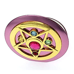 Makeup Compact Mirror Personal Makeup Mirror Portable Travel Handheld Foldable Double Sided Mirror with Crystal Star Miao WU