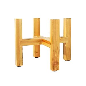 qiguch66 Storage Holder for Planting and Gardening,Wood Flower Pot Bonsai Rack Holder Home Garden Indoor Display Plant Stand Shelf - L