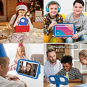 ATOZEE 8 Inch Kids Tablet, Android 11 Toddler Tablet, 32GB ROM+2GB RAM, Quad-core Processor, 1280x800 IPS HD Eye-Care Touchscreen, 8MP Camera Tablets PC with Silicone Case