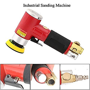 2 3-inch Mini Orbital Sander da sander Air Dual Action Sander Air Polisher Super Smooth and Swirl Freely for Auto Body Work (RED)