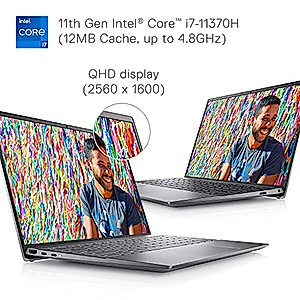 Dell Inspiron 13 5310, 13.3 inch QHD (Quad High Definition) Laptop - Thin and Light Intel Core i7-11370H, 16GB DDR4 RAM, 512GB SSD, NVIDIA GeForce MX450, Services - Windows 10 Home