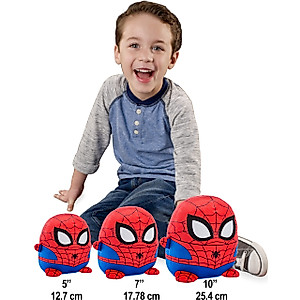 Marvel Cuutopia 10-inch Spider-Man Plush Character, Super Hero Soft Rounded Pillow Doll, Collectible Gift for Kids & Fans Ages 3 Years Old & Up