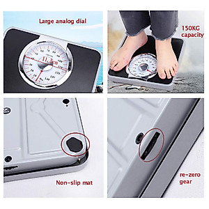 Mechanical Analog Scale, Digital Bathroom Scale, No Battery, Mechanical Bathroom Scales - Academy Doctors Style