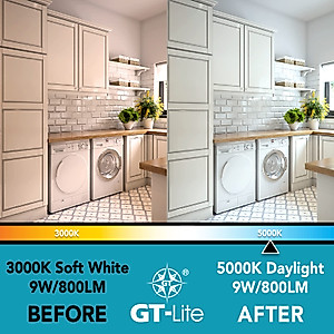 GT-Lite A19 LED Light Bulbs 10 Packs, 60W Equivalent, 5000K Daylight, 9W 800 Lumens LED Bulbs, E26 Base Standard Light Bulbs