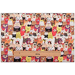 Hanjunzhao Cute Animals Cat Dog Fat Quarters Fabric Bundles 18 x 22 inch for Quilting Sewing Crafting