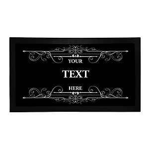 Bar Runner Ornate Floral Posh #18 Drip Spill Mat Personalized Bar Gifts