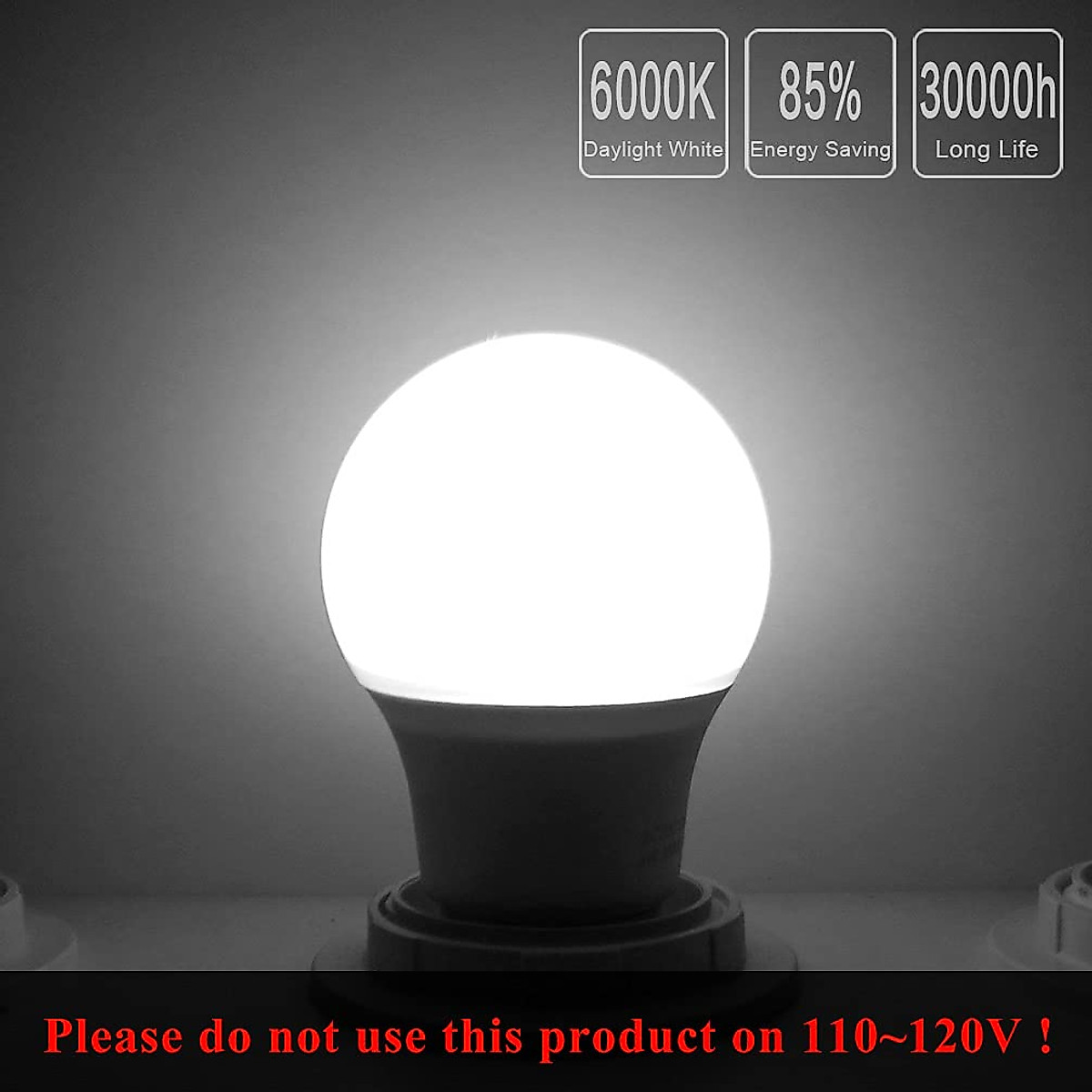 Honle E26 LED Light Bulbs 3W 12V Low Voltage Daylight White 6000K E27 Edison Standard Screw Base 25W Equivalent for Rv, Off Grid Solar Panel Project, Boat, Pack of 2