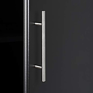 Prepac Elite Functional Tall Shop Cabinet with Adjustable Shelves, Simplistic Freestanding 2-Door Garage Cabinet 16" D x 32" W x 65" H, Black, BES-3264